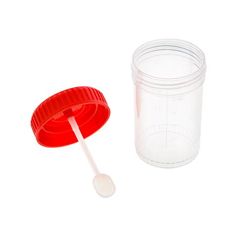 Stool Specimen Container With Spoon Sterile 60ml 400case Medex Supply