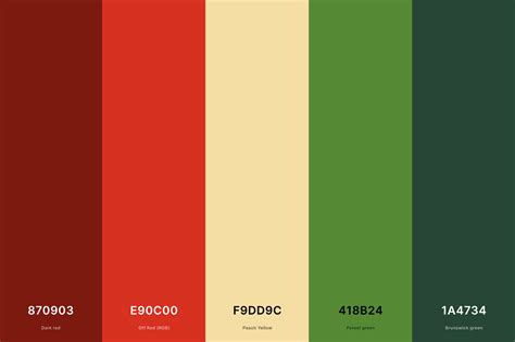 Green And Red Color Combination Meaning Red Colour Palette Green Colour Palette Color