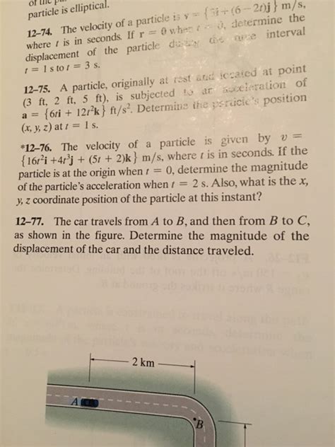 Solved The Velocity Of A Particle Is V { 6 2t J}