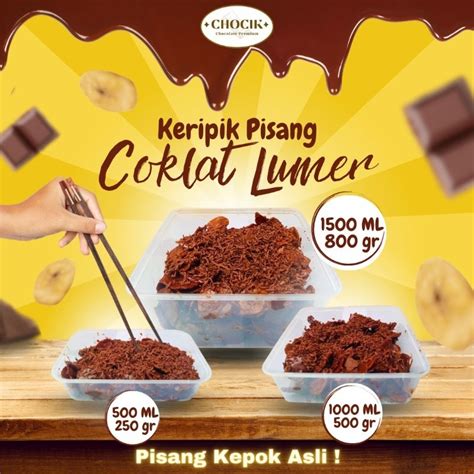 Jual Keripik Pisang Cokelat Lumer Banana Chips Lumer Shopee Indonesia