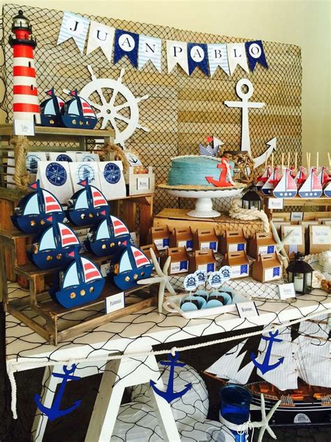NAUTICAL Birthday Party Ideas Photo 1 Of 32 Festa Infantil