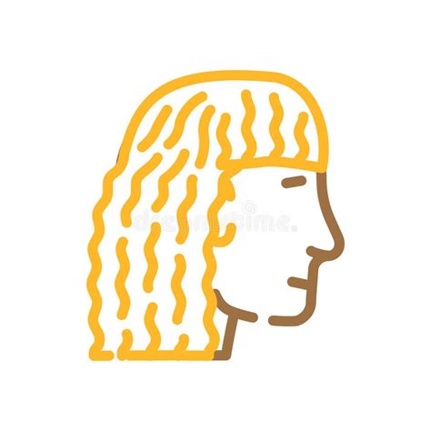 Curly Hairstyle Female Color Icon Vector Illustration Stock Vector Illustration Of Sign