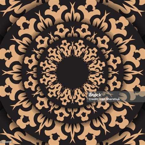 빈티지 장식 인쇄 디자인 엽서 블랙 컬러에 대한 세련된 벡터 템플릿 이슬 패턴으로 초대를 준비합니다 0명에 대한 스톡 벡터 아트 및 기타 이미지 Istock