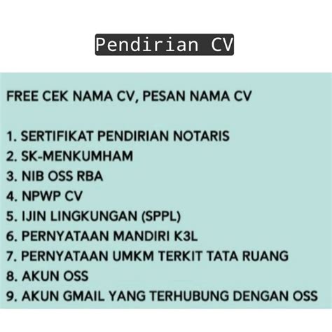 Jual Pendirian Cv Persekutuan Komanditer Proses Cepat 2 3 Hari