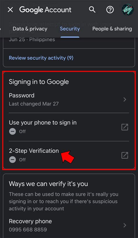 How To Turn On Or Off 2fa For Gmail