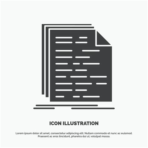 Code Coding Doc Programming Script Icon Glyph Vector Gray Symbol For Ui And Ux Website Or