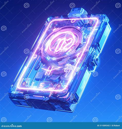 Floating Holographic Cyberpunk Clock For Futuristic Decor Stock Floating Holographic Cyberpunk Clock For Futuristic Decor Stock