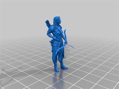 弓箭女战士3D打印模型 弓箭女战士3D打印模型stl下载 人物3D打印模型 Enjoying3D打印模型网