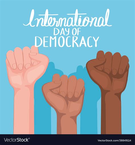 Banner International Day Democracy Royalty Free Vector Image