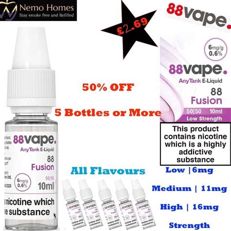 88 Vape Nic Salt 5050 E Liquid Nemo Homes Vape Shop