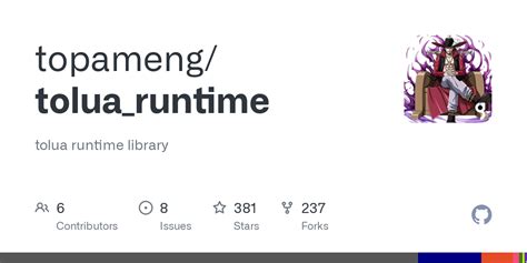 Github Topameng Tolua Runtime Tolua Runtime Library