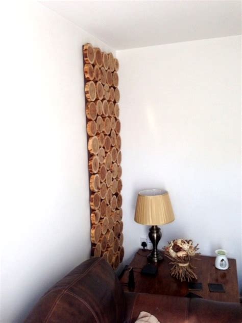 Picture Of Diy Cedar Logs Wall Decor
