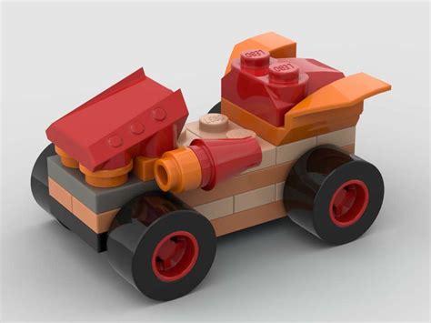 Lego Moc Red Bullet With Fake Pullback Motor By Turboratrods Rebrickable Build With Lego