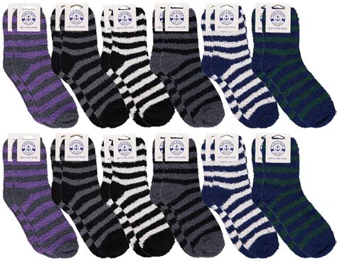 120 Pairs Yacht And Smith Mens Assorted Colored Warm And Cozy Fuzzy Socks