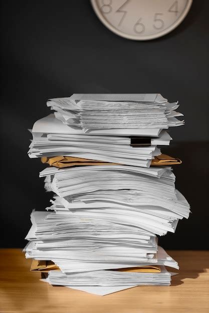 Free Photo Still Life Of Documents Stack