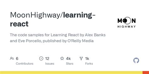 Github Moonhighwaylearning React The Code Samples For Learning
