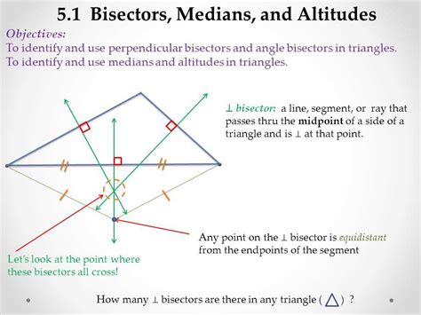 Mastering Perpendicular And Angle Bisectors Lesson 5 1 Reteach Answer
