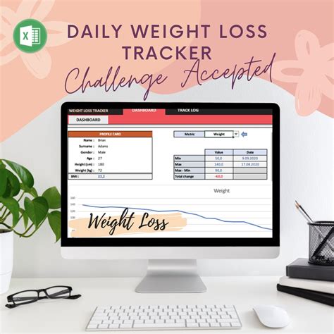 Weight Loss Tracker Excel Template Fitness Tracker Workout Planner