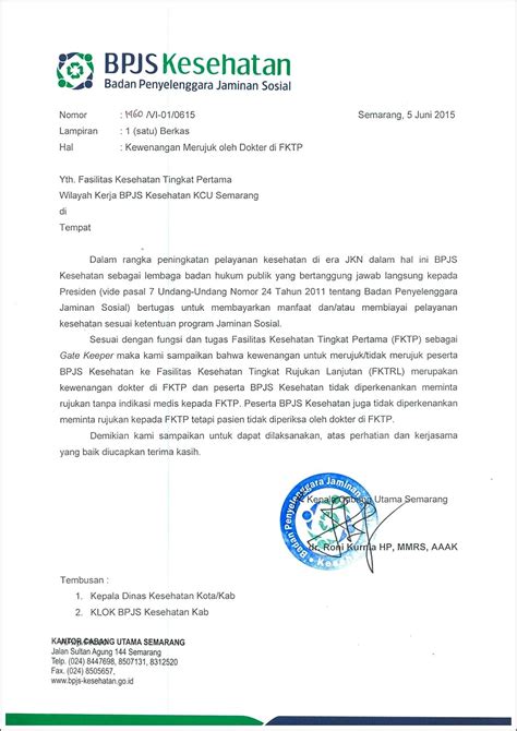 Contoh Surat Permohonan Prolanis Rs Ke Bpjs Surat Lamaran Kerja