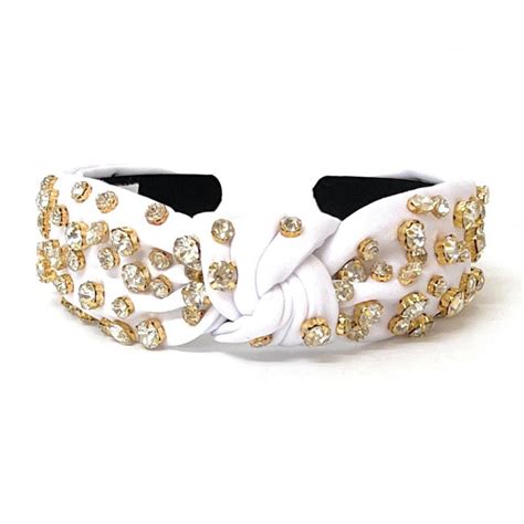 Twine And Love Jeweled Top Knot Headband Embellished Headband Handmade