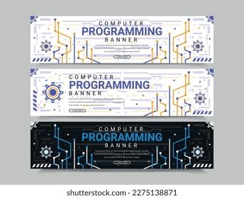 Computer Programming Banner Design Banner Design Stock Vector Royalty Free