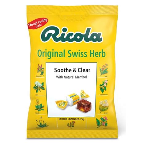Ricola Bags 75g Original Herb Sweets Hampdens Wholesale Supplier