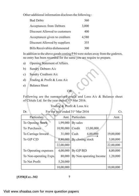Advanced Accounting 2017 2018 B Com External Correspondence 3rd Year Tybcom Question Paper