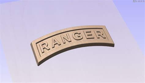 Us Army Ranger Tab 3d Model Etsy