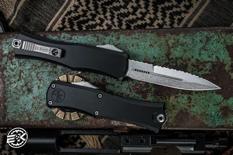 Microtech Hera Ii Mini Otf Automatic Knife Black 3 Bayonet Stonewash