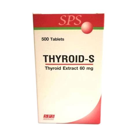 Тироид-С Экстракт щитовидной железы (THYROID-S 60mg 500 tablets ...