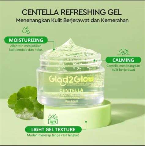 Glad2glow Glad 2 Glow Centela Allantoin Soothing Moisturizer Gel Repair