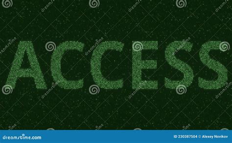Access Text Consisting Of Many Symbols On Computer Monitor 3d Animation Stock Footage Video
