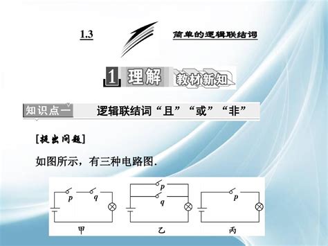 2016 2017学年高中数学人教版选修2 1课件：13 简单的逻辑联结词word文档在线阅读与下载无忧文档
