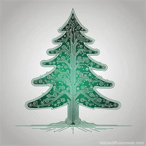 Christmas Tree Circuit Board Design | Stable Diffusion Online
