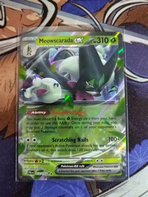 Trading Cards Pokemon Trading Card Game Meowscarada Ex Holo 15