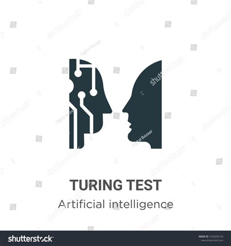 Turing Test Vector Icon On White Stock Vector Royalty Free 1542056120 Shutterstock