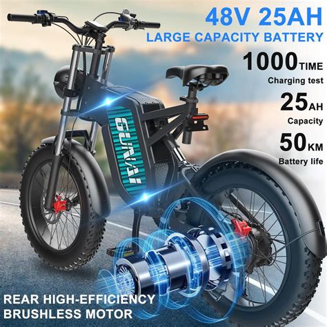 Купить Электрический велосипед GUNAI MX25, 1000 Вт, 48 В, 25 Ач, 4,0*20 ...