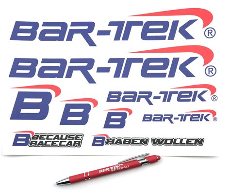 Sticker Sheet With Bar Tek® Logos