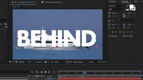 How To Place Text Behind A Moving Object In After Effects CC