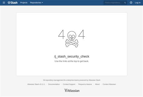 stash displays 404 j stash security check after user directory