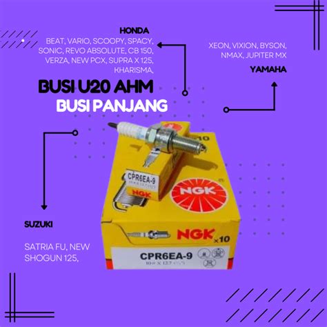 Busi Motor NGK CPR6EA 9 Yamaha Jupiter MX Vixion Honda Supra X 125