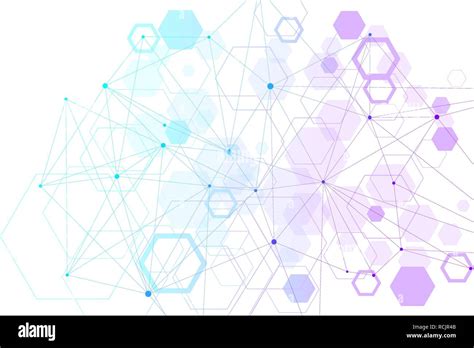 Abstract Hexagonal Background Hexagonal Molecular Structures Futuristic Technology Background