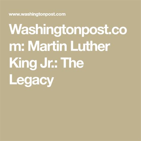 Martin Luther King Jr The Legacy