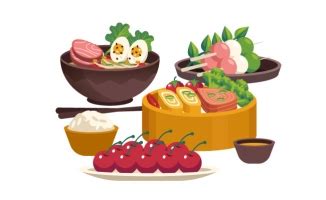 卡通牛肉面饭丸子樱桃矢量图 漫品狗 MG动画短片素材 flash源文件 动漫矢量图免费素材网