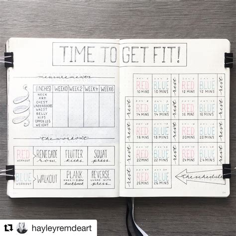 Bullet Journal Fitness Tracker Ideas | Lukas Wechsler