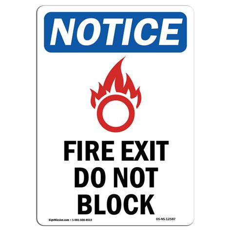 Signmission Fire Exit Do Not Block Sign Wayfair