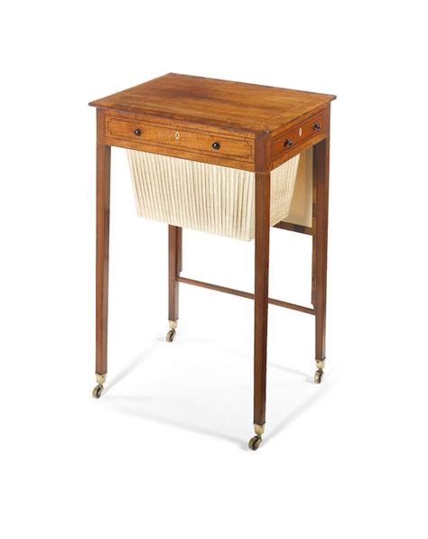 Bonhams A Regency Mahogany And Rosewood Banded Workwriting Table
