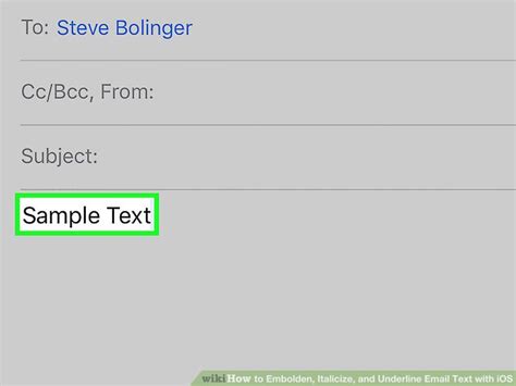 How To Embolden Italicize And Underline Email Text With Ios