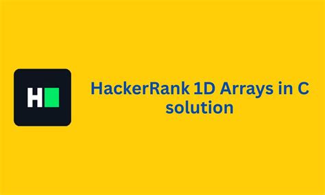 Hackerrank 1d Arrays In C Solution