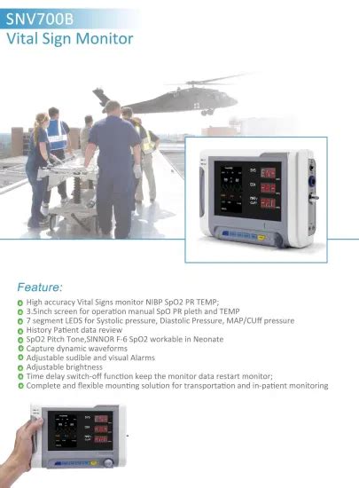 Sinnor 12 1inch Hospital Emergency Monitor Vet Multi Parameter Multiparameter Icu Vital Sign